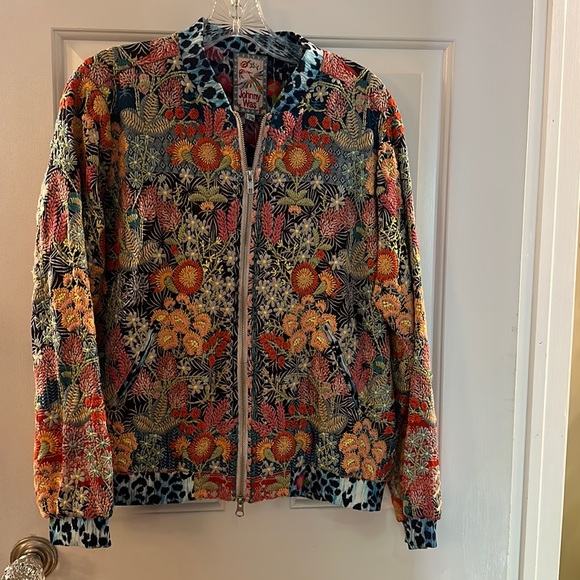 Johnny Was | Jackets & Coats | Johnny Was Heavily Embroidered Bomber ...